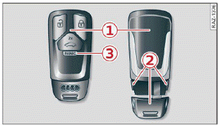 Audi A4 (B9) 2016-2022 Owner's Manual - Keys - Opening and closing